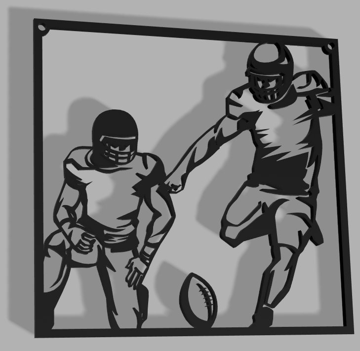 Wandbild "Fieldgoal" - American Football by CLOUDLR | Download free STL model | Printables.com