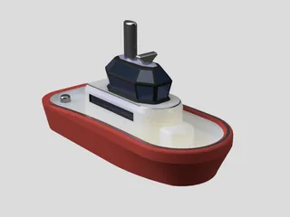 Simple Tug Boat (Floats & Resizable) by PowerBuffy | Download free STL ...
