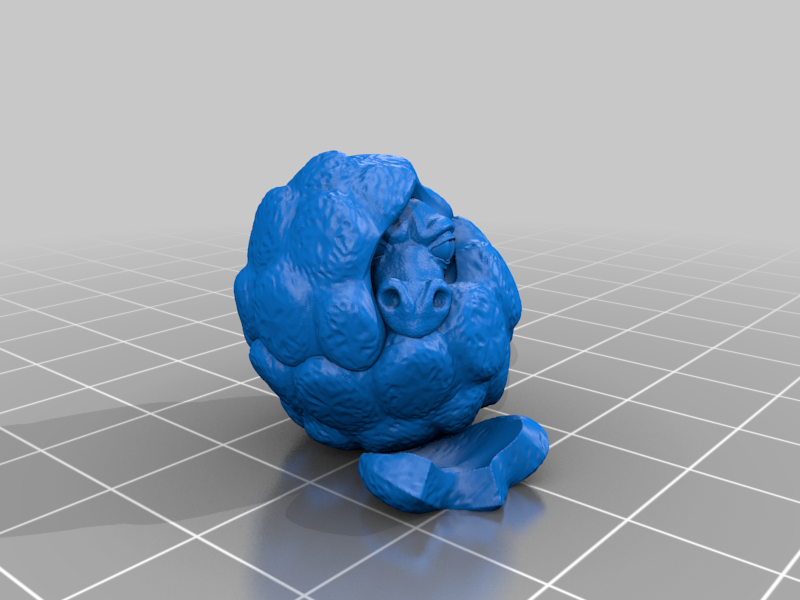 Dragon egg hatching (supportless, FDM friendly) by Brite Minis ...