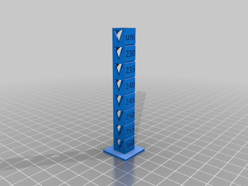 My Customized Temp Calibration Tower by makes3dprint | Download free ...