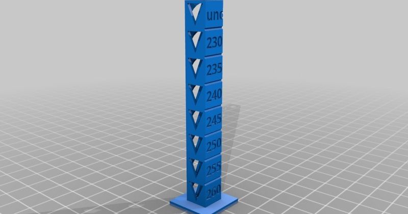 My Customized Temp Calibration Tower by makes3dprint | Download free ... My Customized Temp Calibration Tower by makes3dprint | Download free ...