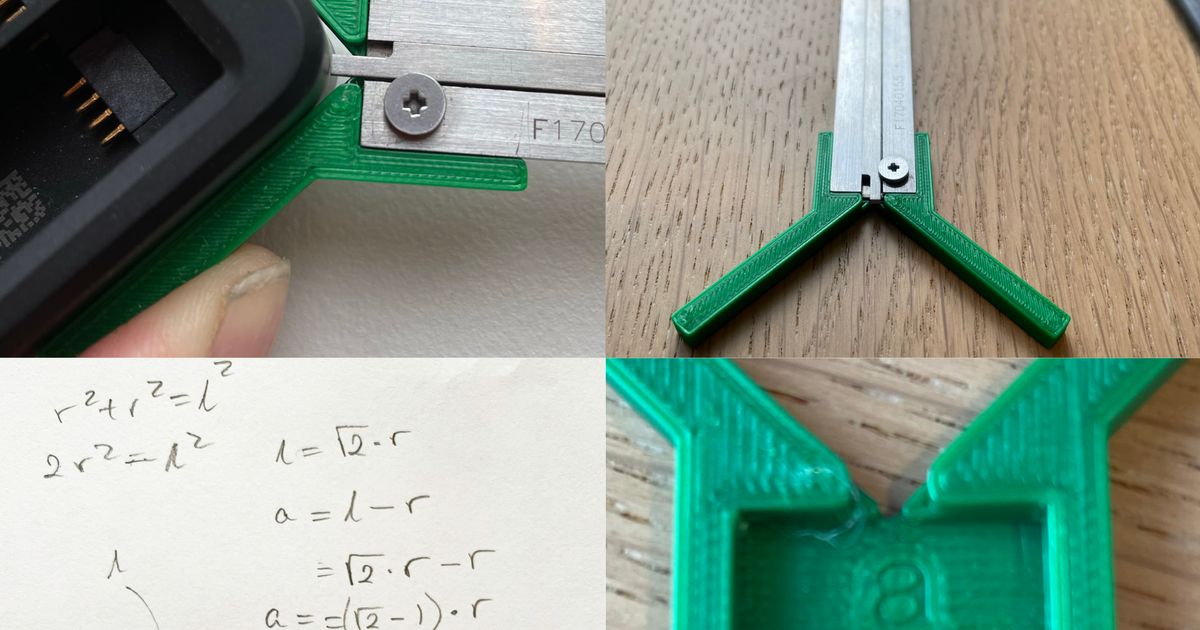 Corner Radius Gauge for Calipers by chrlilje | Download free STL model ...