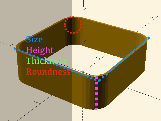 Rounded wall for calibration - Parametric by grahampheath | Download ...