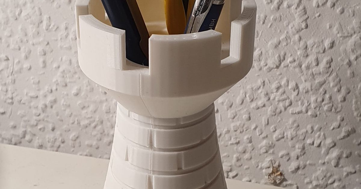 Chess rook penholder by Lenny289 | Download free STL model | Printables.com
