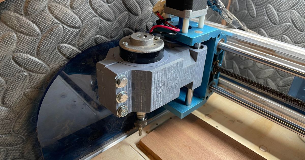 65mm CNC router mount by Ben17 | Download free STL model | Printables.com