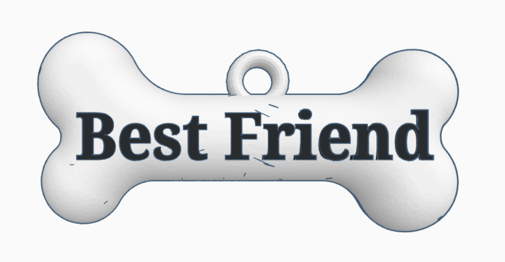 Dog bone tag by Digital Hajstek | Download free STL model | Printables.com