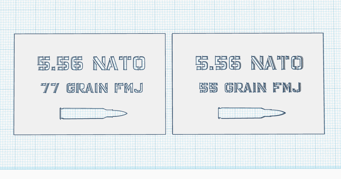 5.56 NATO/.223 Rem Ammo Can Label Stencils (55gr/77gr) by Hellforge ...