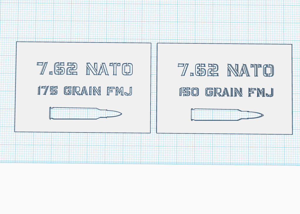 7.62x51/.308 Ammo Can Label Stencils (150gr & 175gr) by Hellforge ...