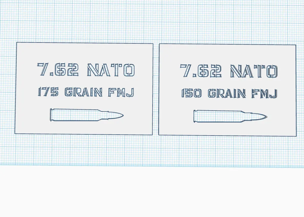 7.62x51/.308 Ammo Can Label Stencils (150gr & 175gr) by Hellforge ...
