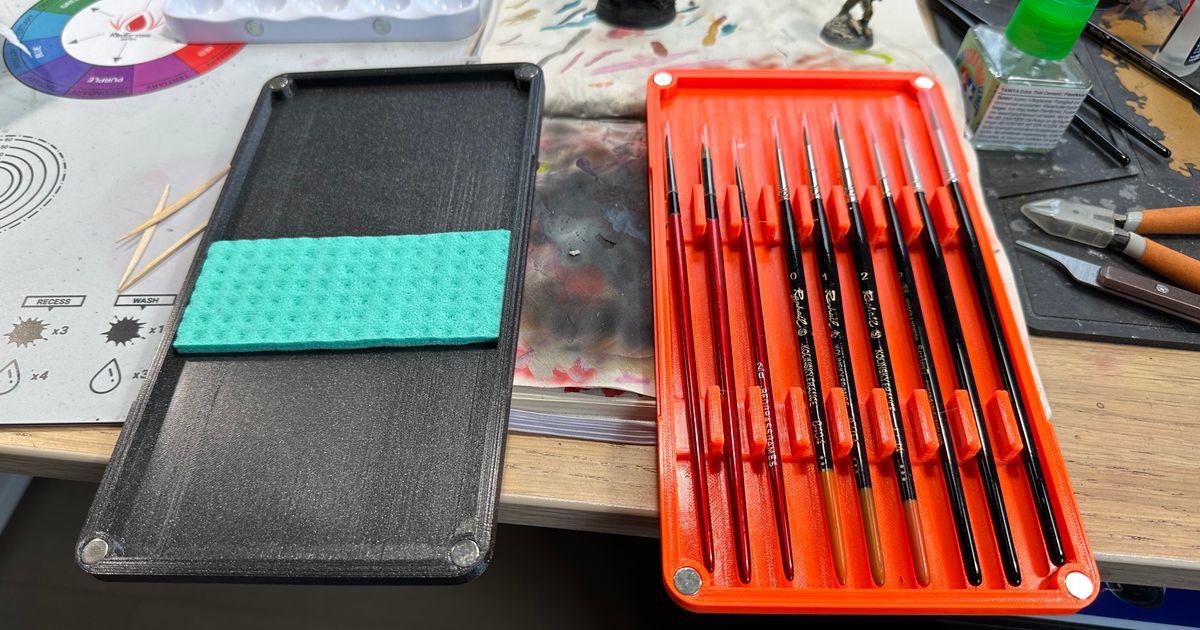 Paint Brush Case by Chris P | Download free STL model | Printables.com