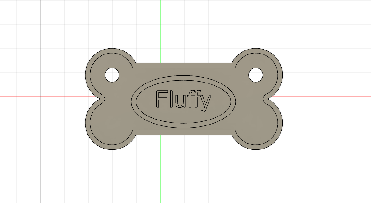 Bone-shaped dog tag by JJTrev3d | Download free STL model | Printables.com