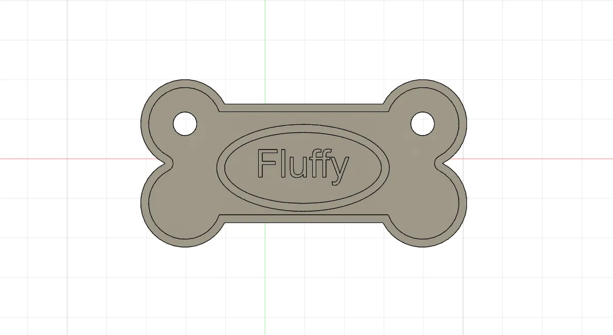 Bone-shaped dog tag by JJTrev3d | Download free STL model | Printables.com