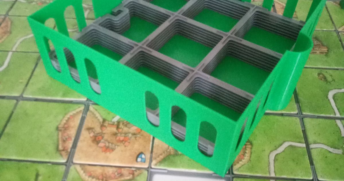 Karak/Carcassonne tile grid box by vhotspur | Download free STL model ...