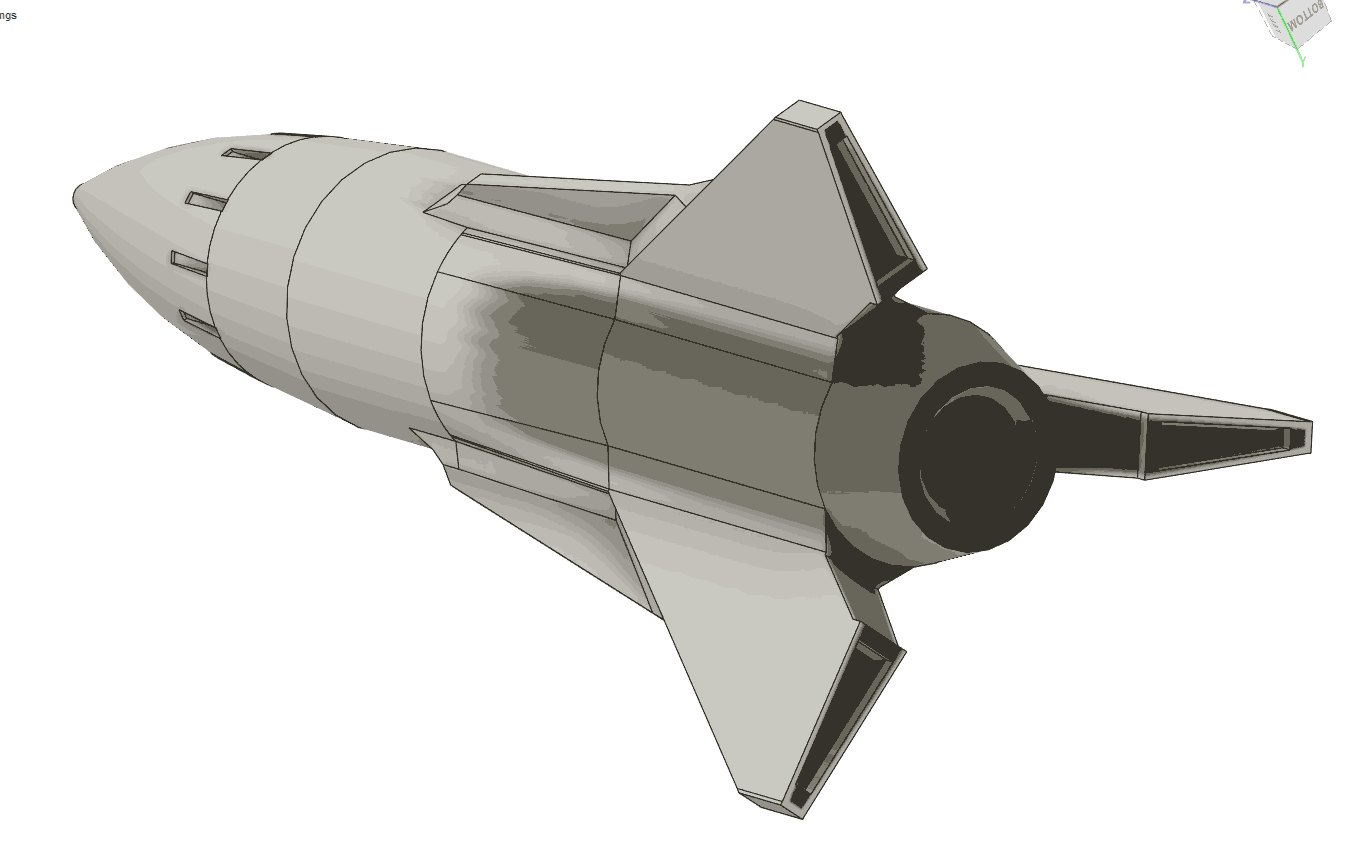 Single print retro space ship by 4XS | Download free STL model ...