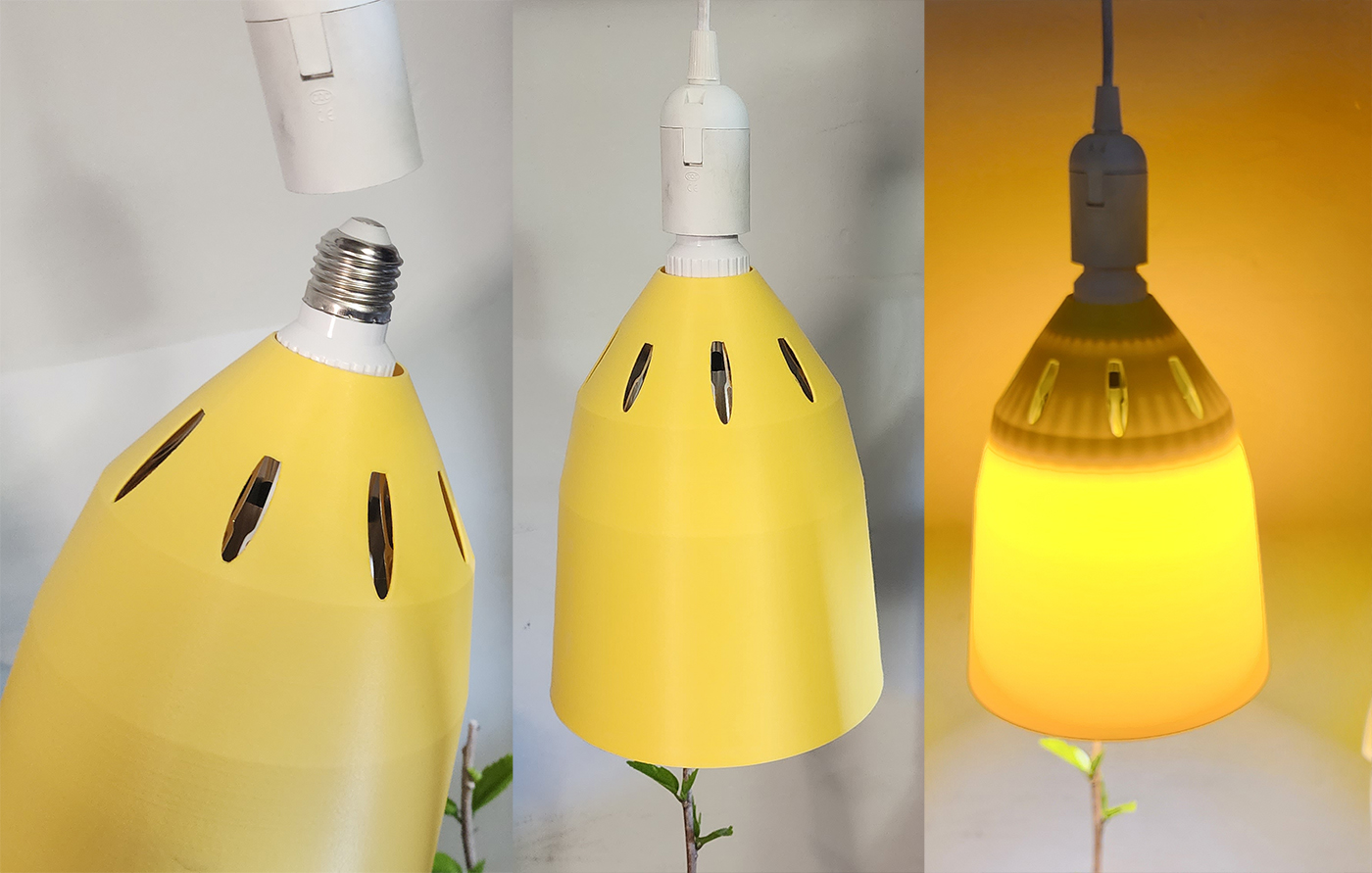 Hanging LED Lamp Shade by Triple G Workshop | Download free STL model ...