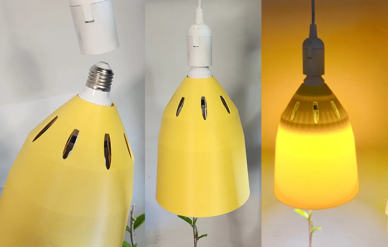 Hanging LED Lamp Shade by Triple G Workshop | Download free STL model ...