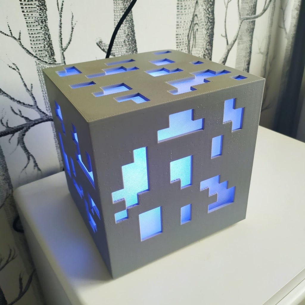 Customizable Minecraft Ore Lamp by dmtinkdev | Download free STL model ...
