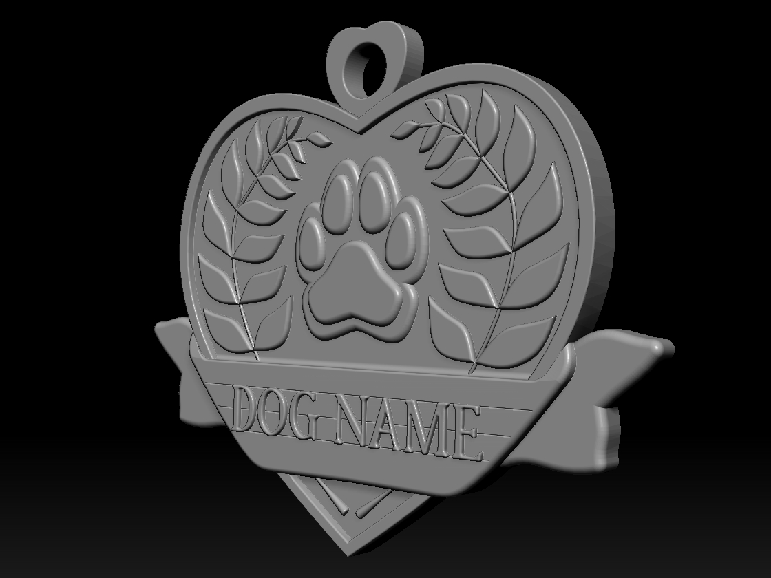 Heart Dog ID Tags by Dirac Arts | Download free STL model | Printables.com