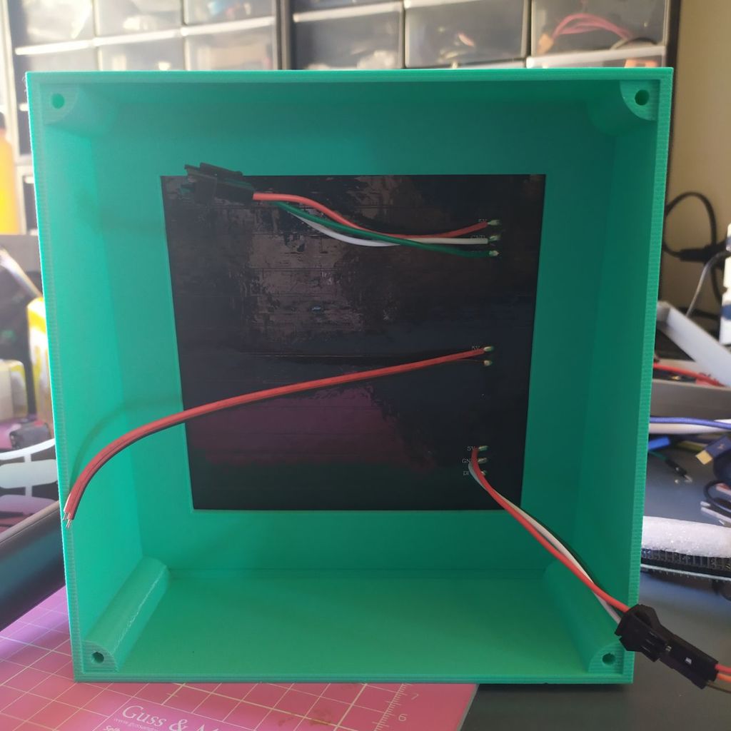 16x16 RGB Neopixel Matrix Stand by dmtinkdev | Download free STL model ...