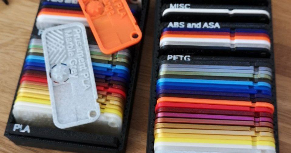 Filament Sample/Tester Cards by Mirar | Download free STL model ...