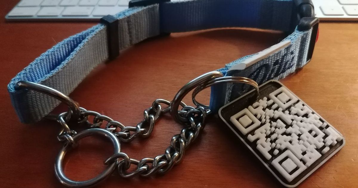 QR dog id by Camilla Bertrand | Download free STL model | Printables.com