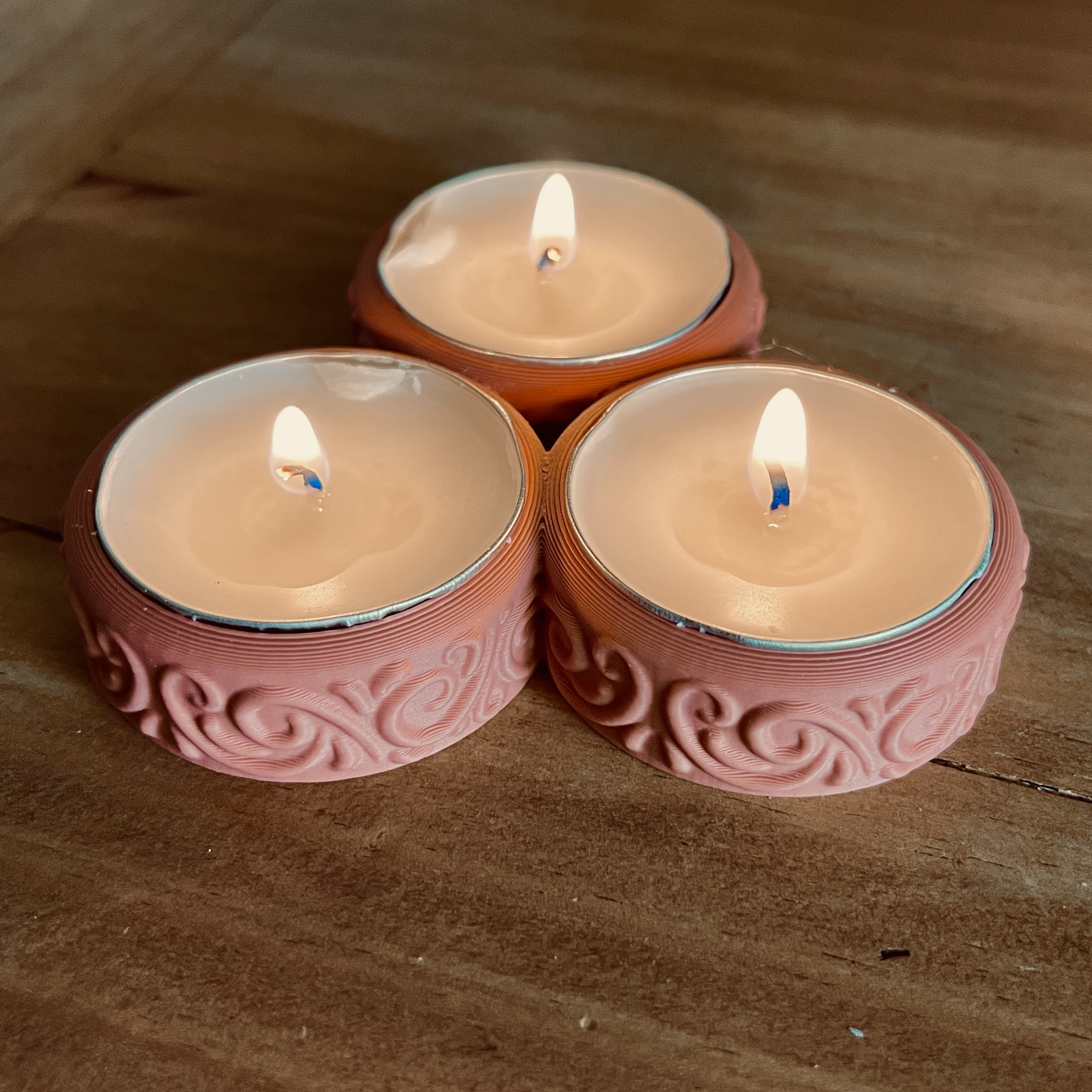 Sculpted Tea Light Candle Holder by physicalzero | Download free STL ...
