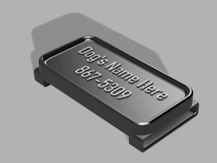 Slim Dog Tag by KobraC0mmander | Download free STL model | Printables.com