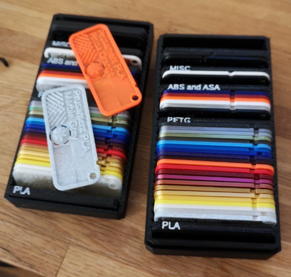 Box for filament sample cards by Mirar | Download free STL model ...