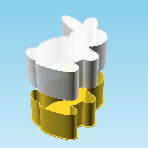 Rabbit 002D, nestable box (v2) by PPAC | Download free STL model ...