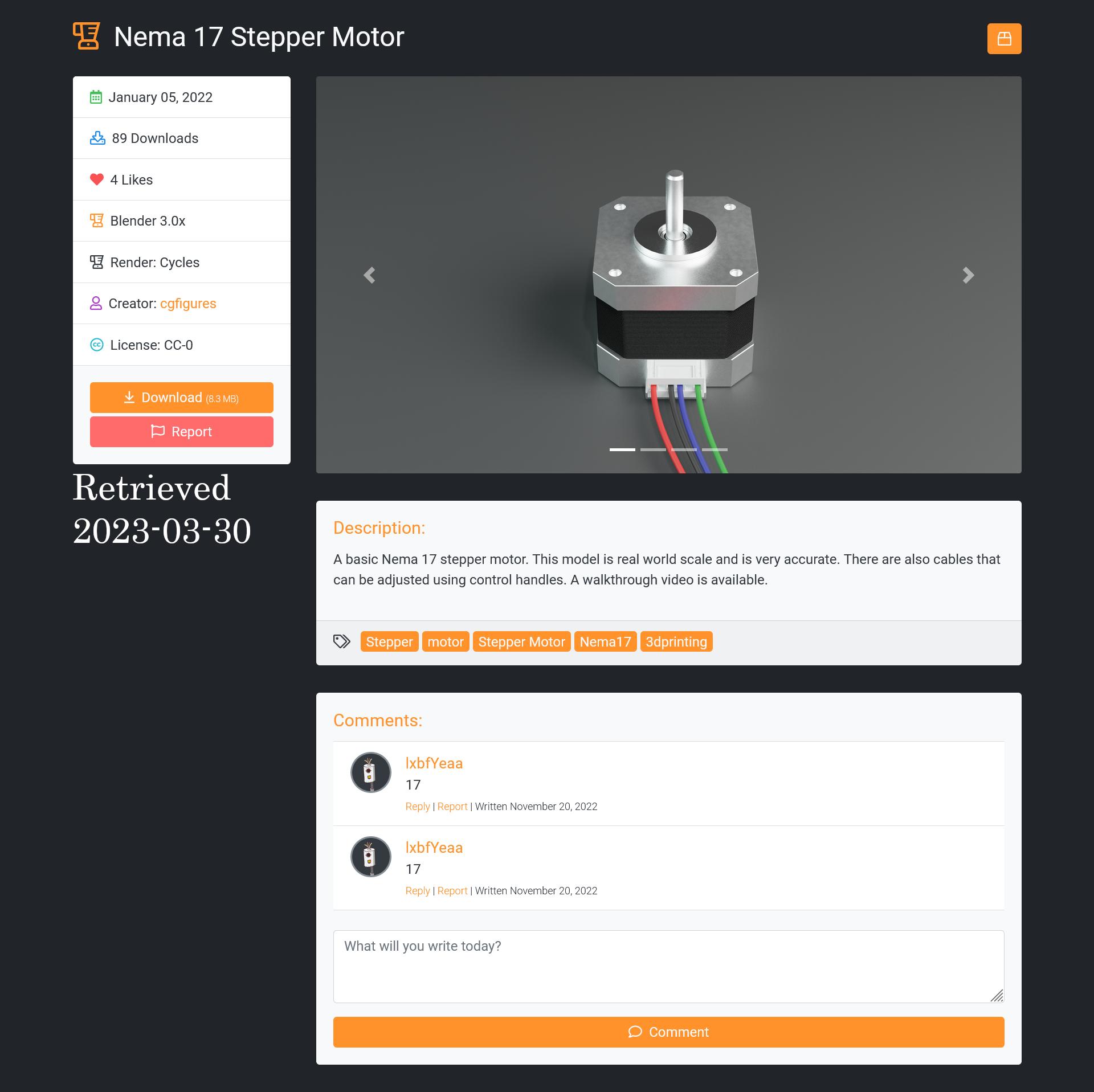 Nema 17 Stepper Motor by Books | Download free STL model | Printables.com Nema 17 Stepper Motor by Books | Download free STL model | Printables.com