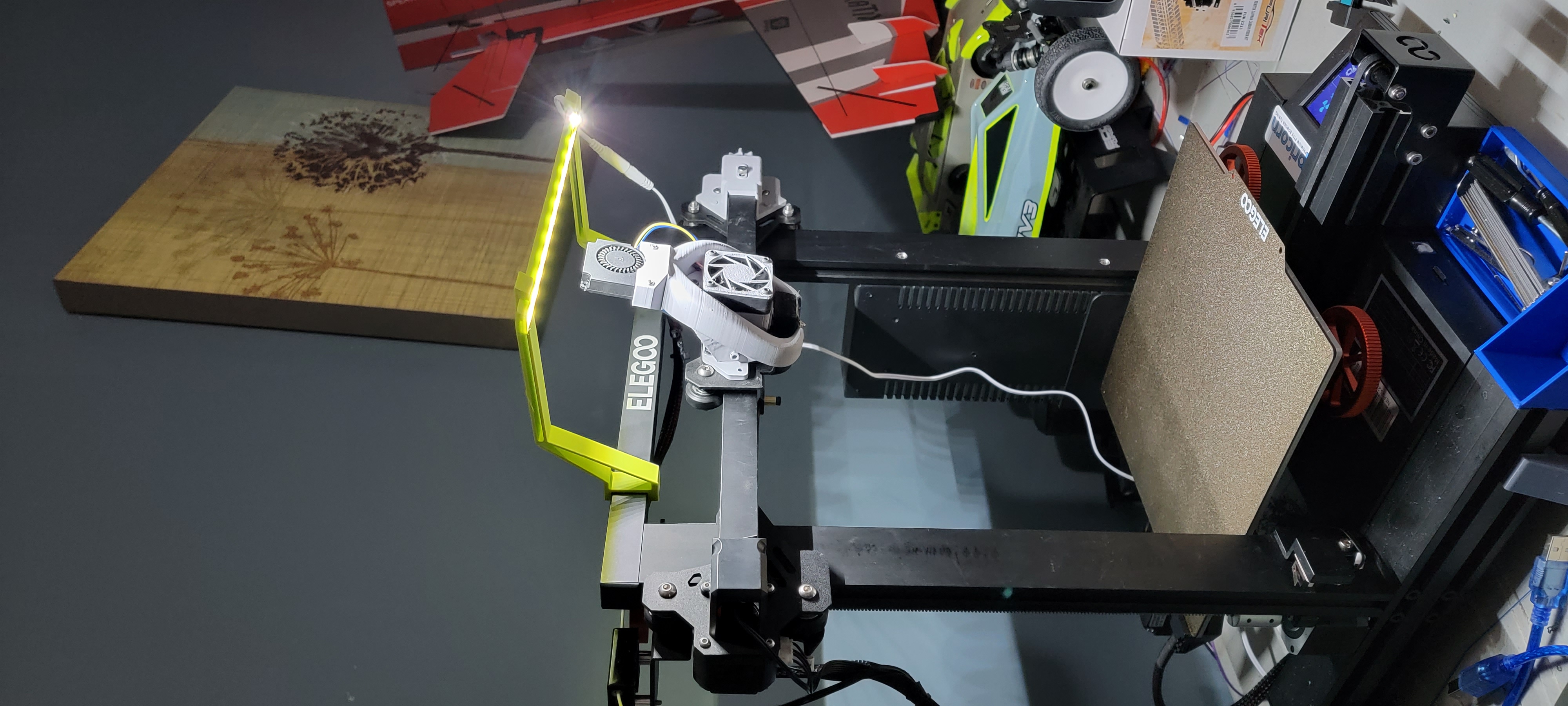 Elegoo Neptune 2S LED Bracket (2 Versions) by SpicyGoo | Download free ...