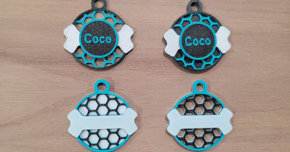 Hex Bone Dog Tag by Mocodroid | Download free STL model | Printables.com