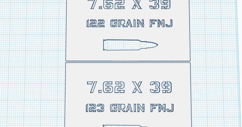 7.62x39 Ammo Can Label Paint Stencils (122gr / 123gr) by Hellforge ...
