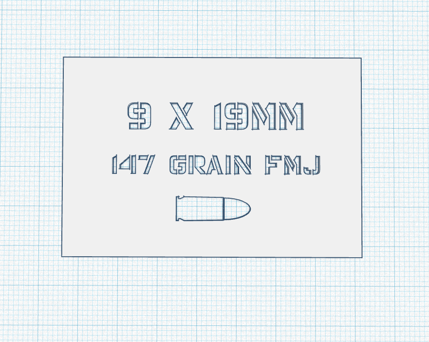 9mm (9x19mm) Ammo Can Label Stencils by Hellforge Actual | Download ...