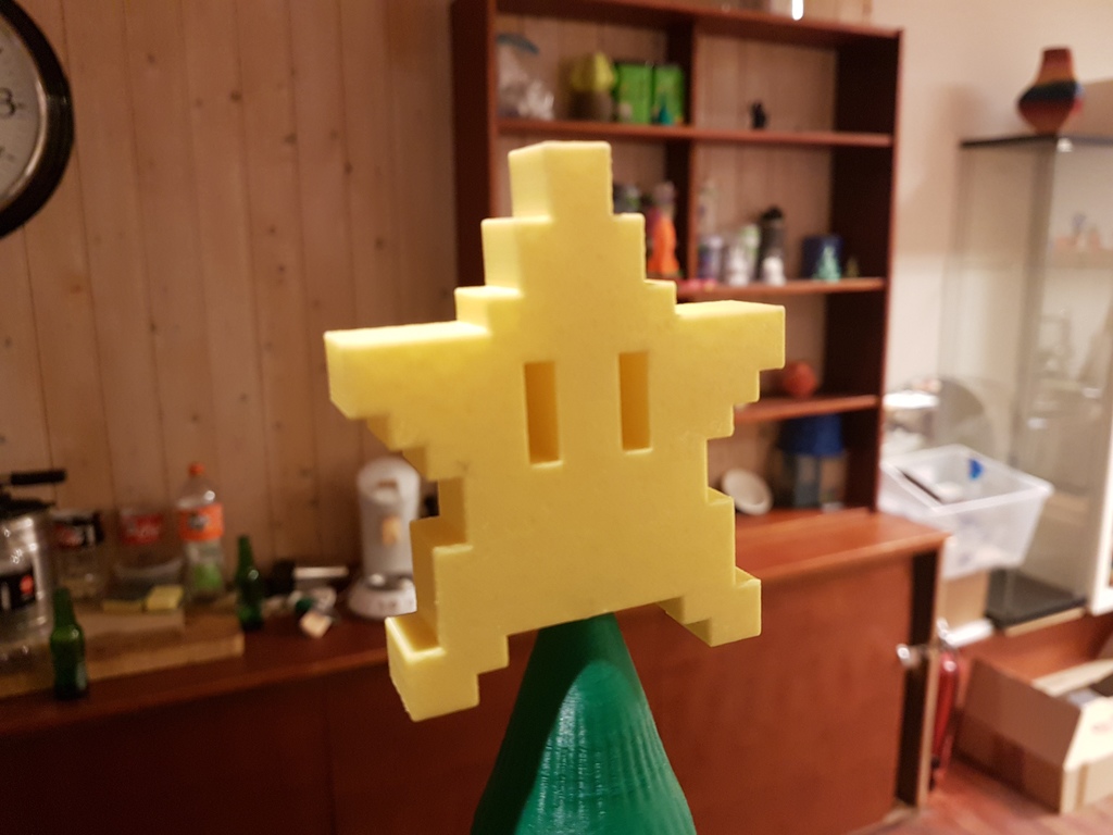 8-Bit Mario Star Tree Topper by Kenny "XDr4g0nX" Verhoeven | Download ...