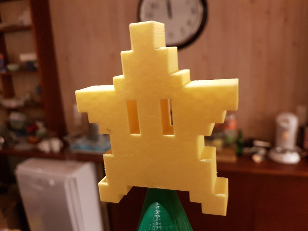 8-Bit Mario Star Tree Topper by Kenny "XDr4g0nX" Verhoeven | Download ...