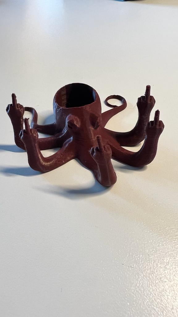 Rude Octopus planter by jan.michael | Download free STL model ...