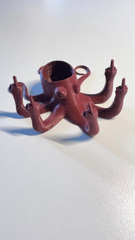 Rude Octopus planter by jan.michael | Download free STL model ...