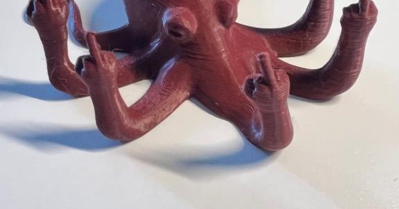 Rude Octopus planter by jan.michael | Download free STL model ...