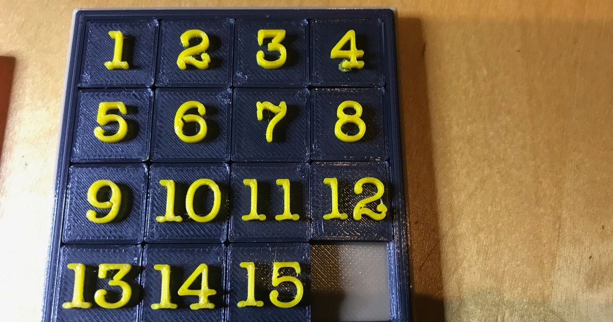 Customizable 15 Puzzle by Dennis | Download free STL model | Printables.com