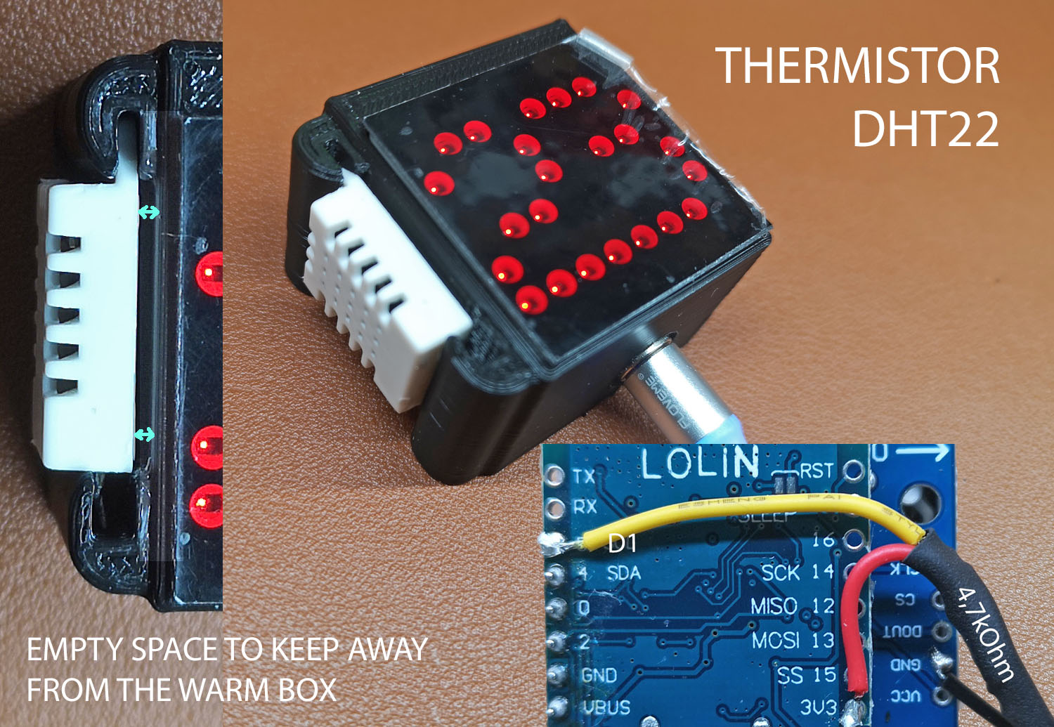 pyramidak mini display + thermistor by pyramidak | Download free STL ...