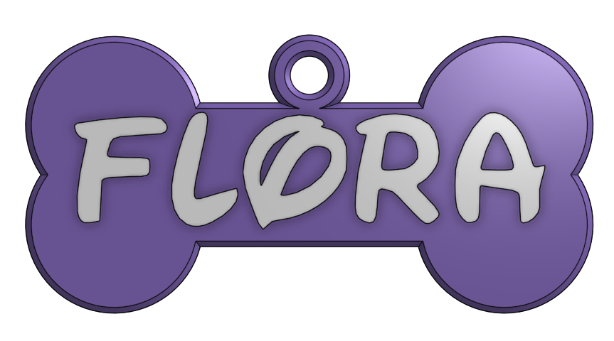 Flora - Dog Tag by Hanz™ | Download free STL model | Printables.com