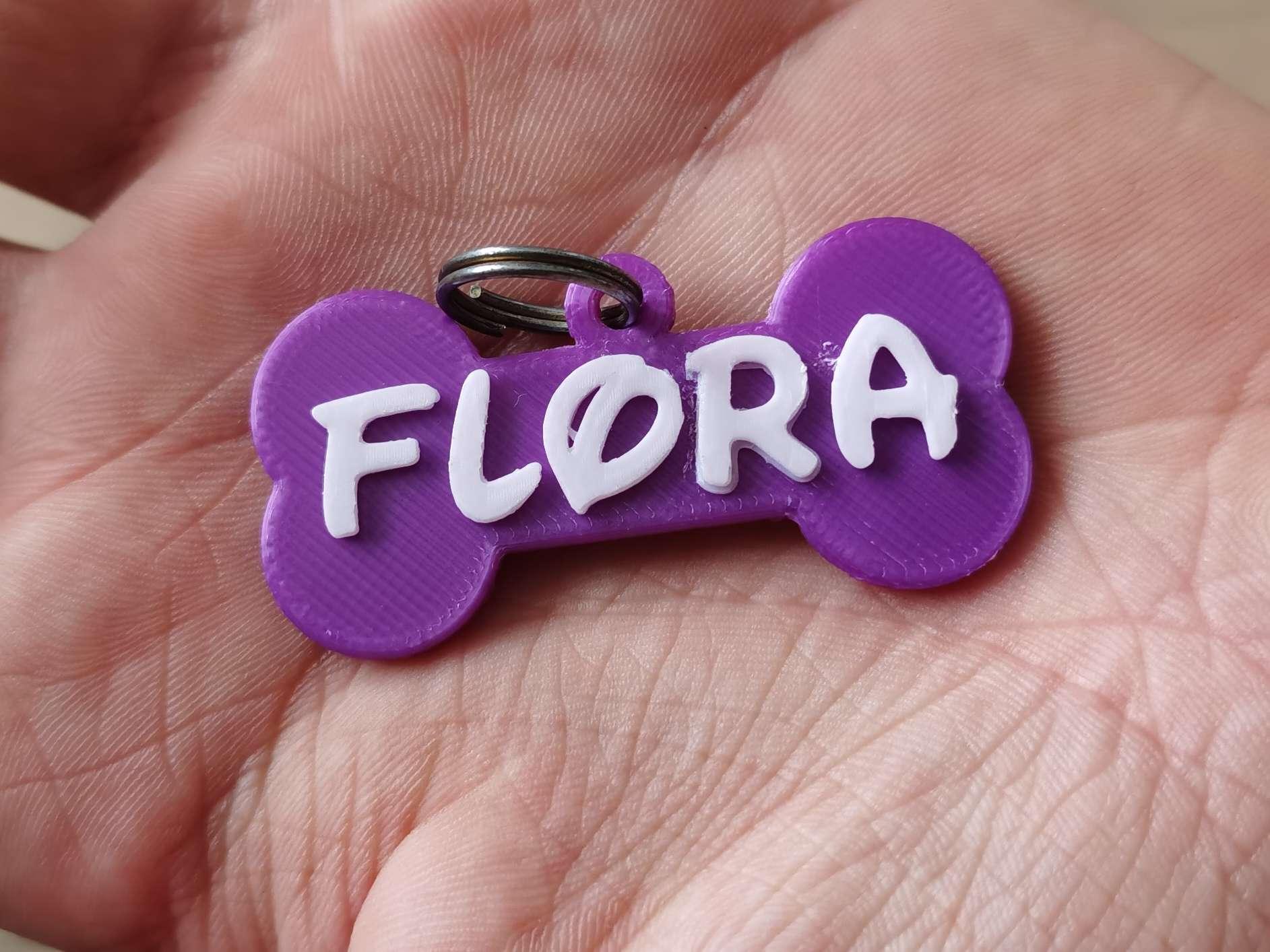 Flora - Dog Tag by Hanz™ | Download free STL model | Printables.com