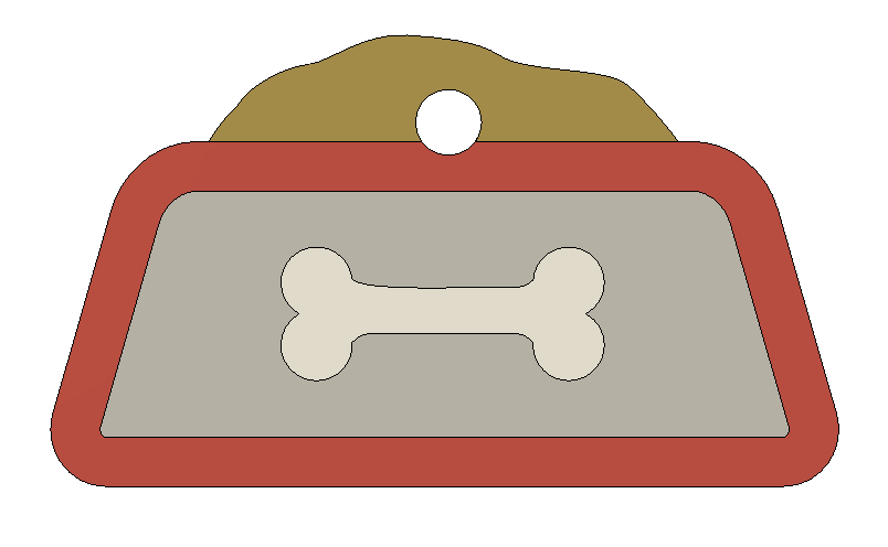 Dog Bowl Dog Tag by Tyler | Download free STL model | Printables.com