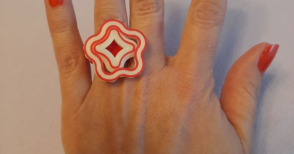 Spinning Bloomy Fidget Ring 2.1 by Printschnitzel.at | Download free ...