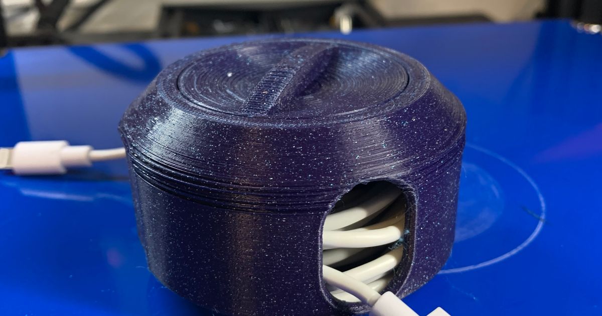 Cable Puck - Print in Place - No Supports by JohnMartin | Download free ...