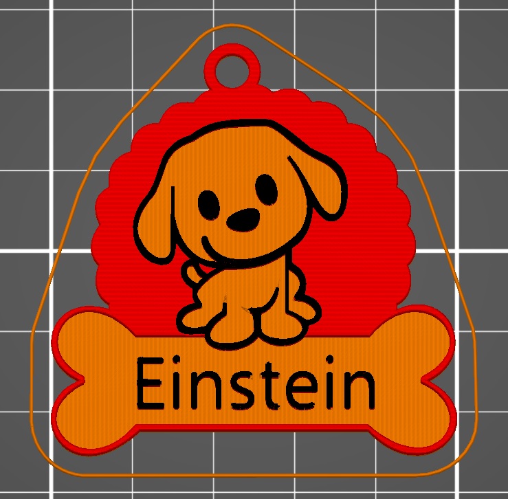 dog-id-tag-customizable-by-spinname-download-free-stl-model