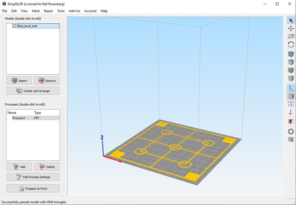 Bed Level Test (reposted) by NeilR | Download free STL model ...