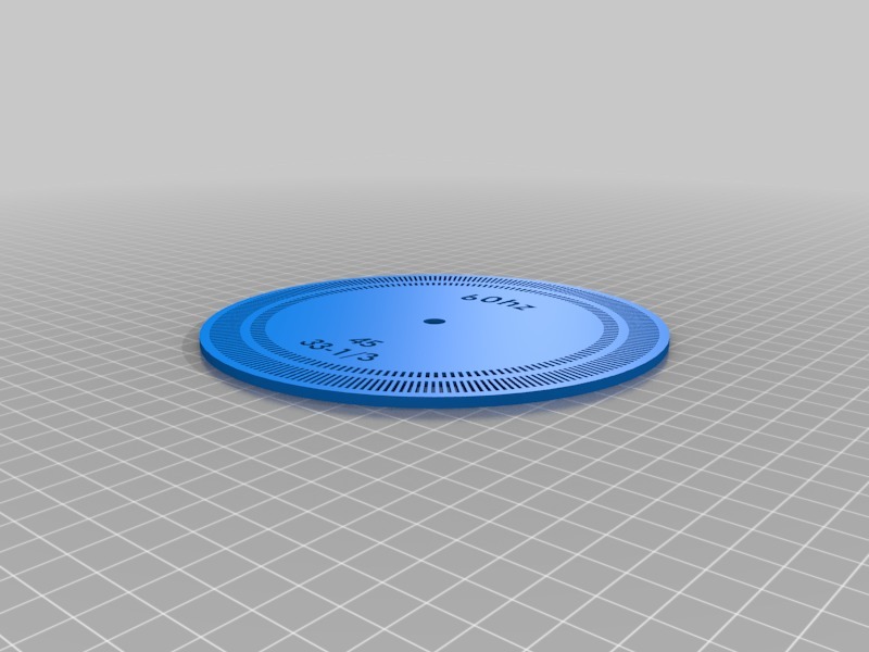 Strobe disc for turntable speed checking by NeilR | Download free STL ...