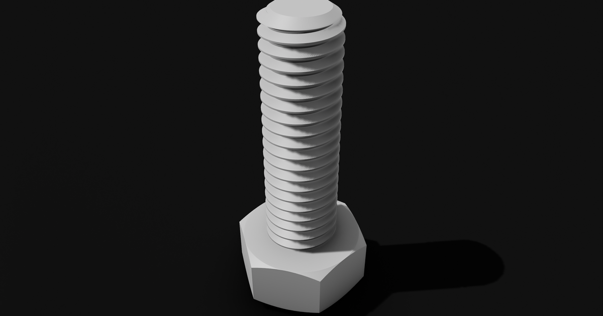 Screw M6x1 20mm by Additive manufacturing | Download free STL model ...